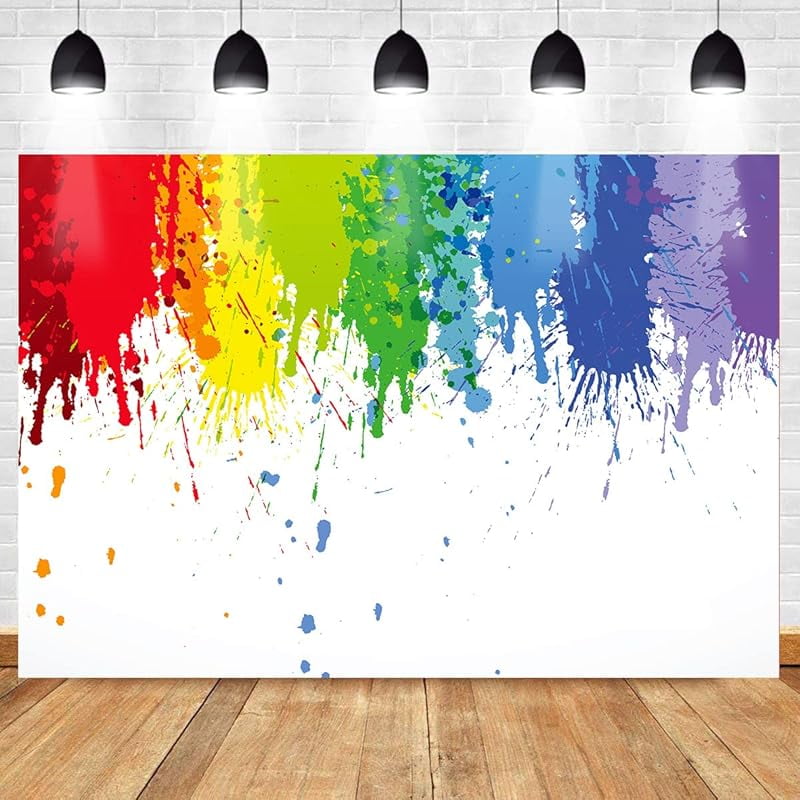 Paint Splash Party Backdrop Colorful Painting Art Photography ...