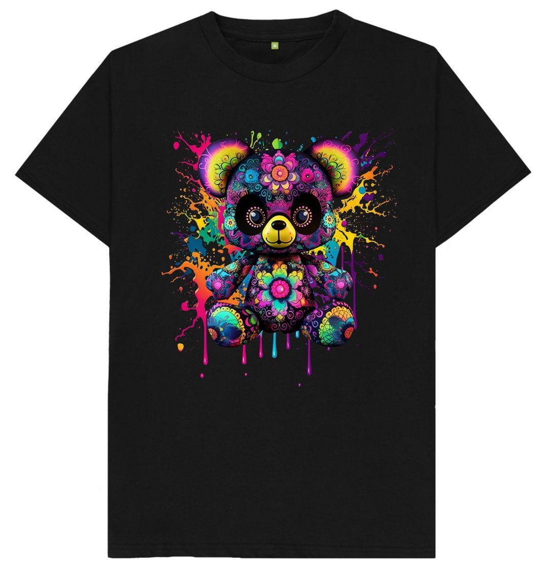 Paint Splat Aztec Teddy Bear T Shirt - Walmart.com