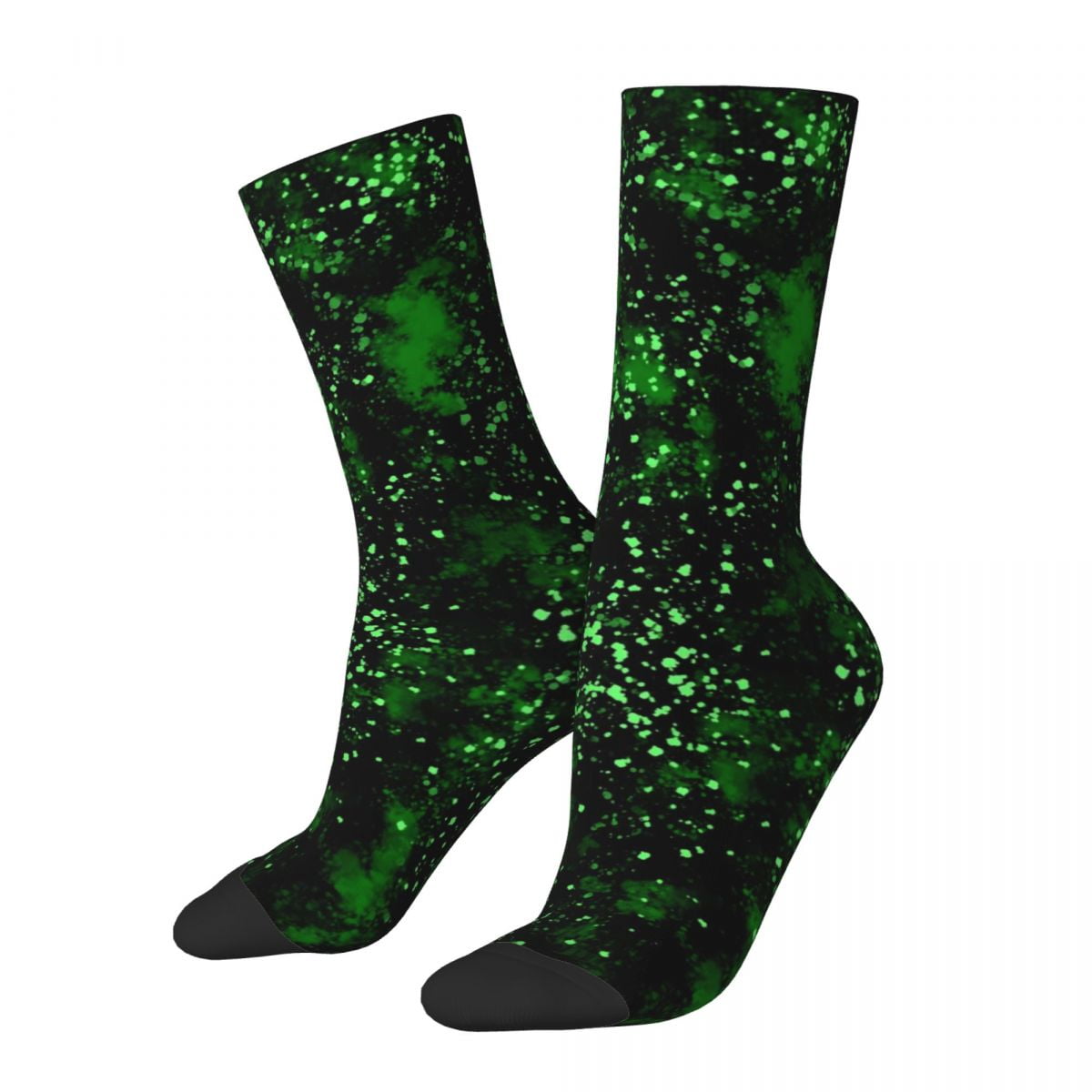 Paint Splatter Artistic Socks Autumn Blue And Black Stockings Leisure ...