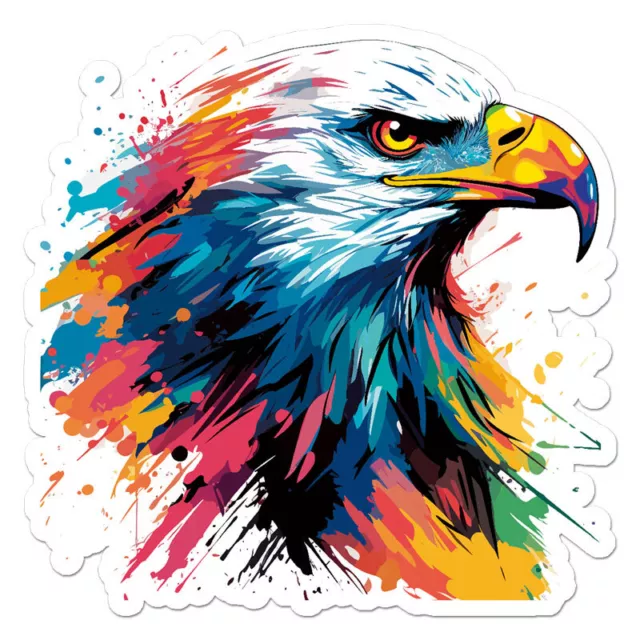 Paint Splatter Eagle Sticker Indoor Outdoor Phone Decal Water Bottle ...