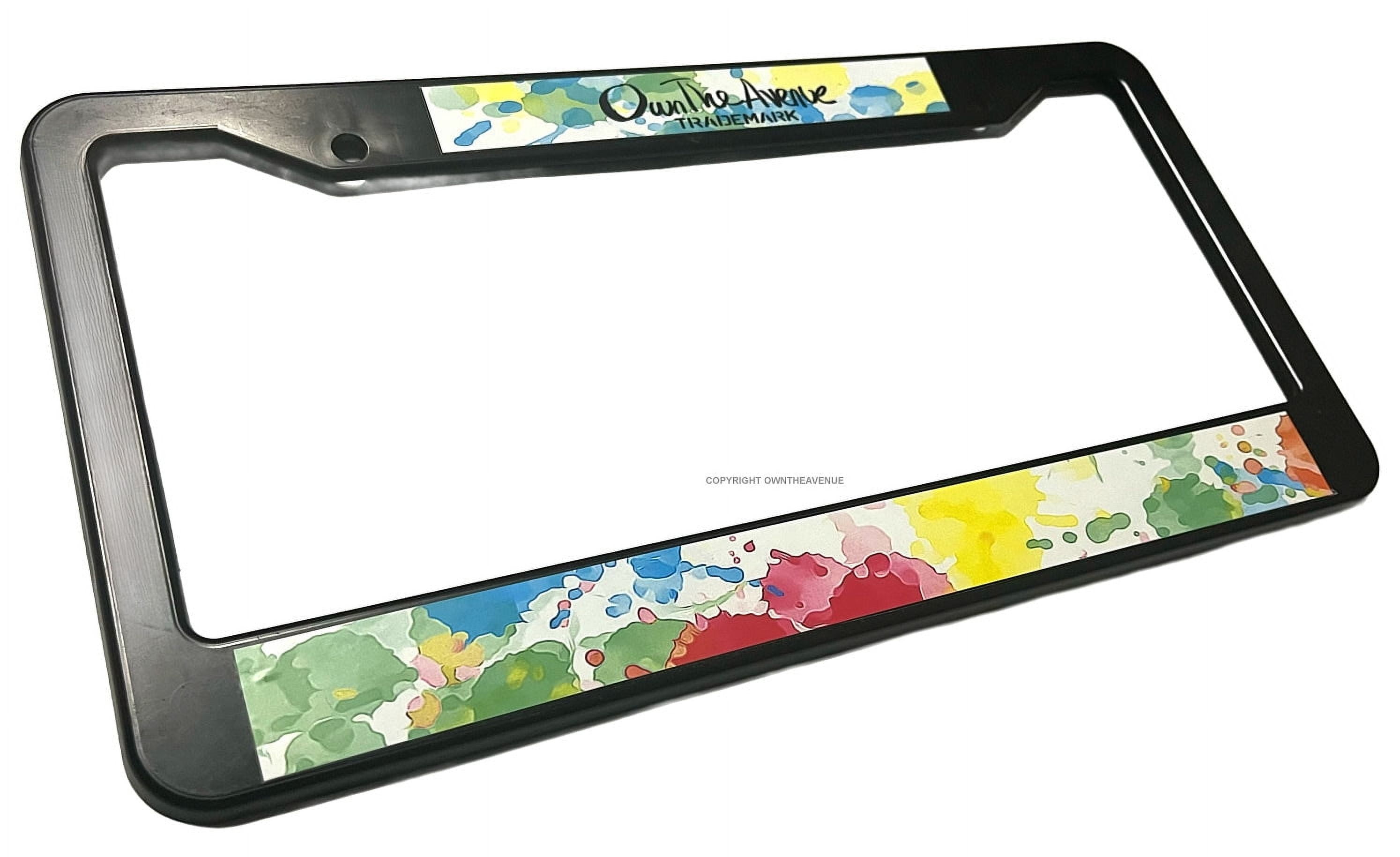 Paint Splatter Vinyl Print Artist Painter License Plate Frame - Walmart.com