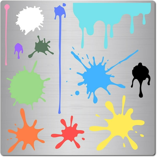 Paint Splatters Stencils Stainless Steel Square Stain Graffiti Stencil ...