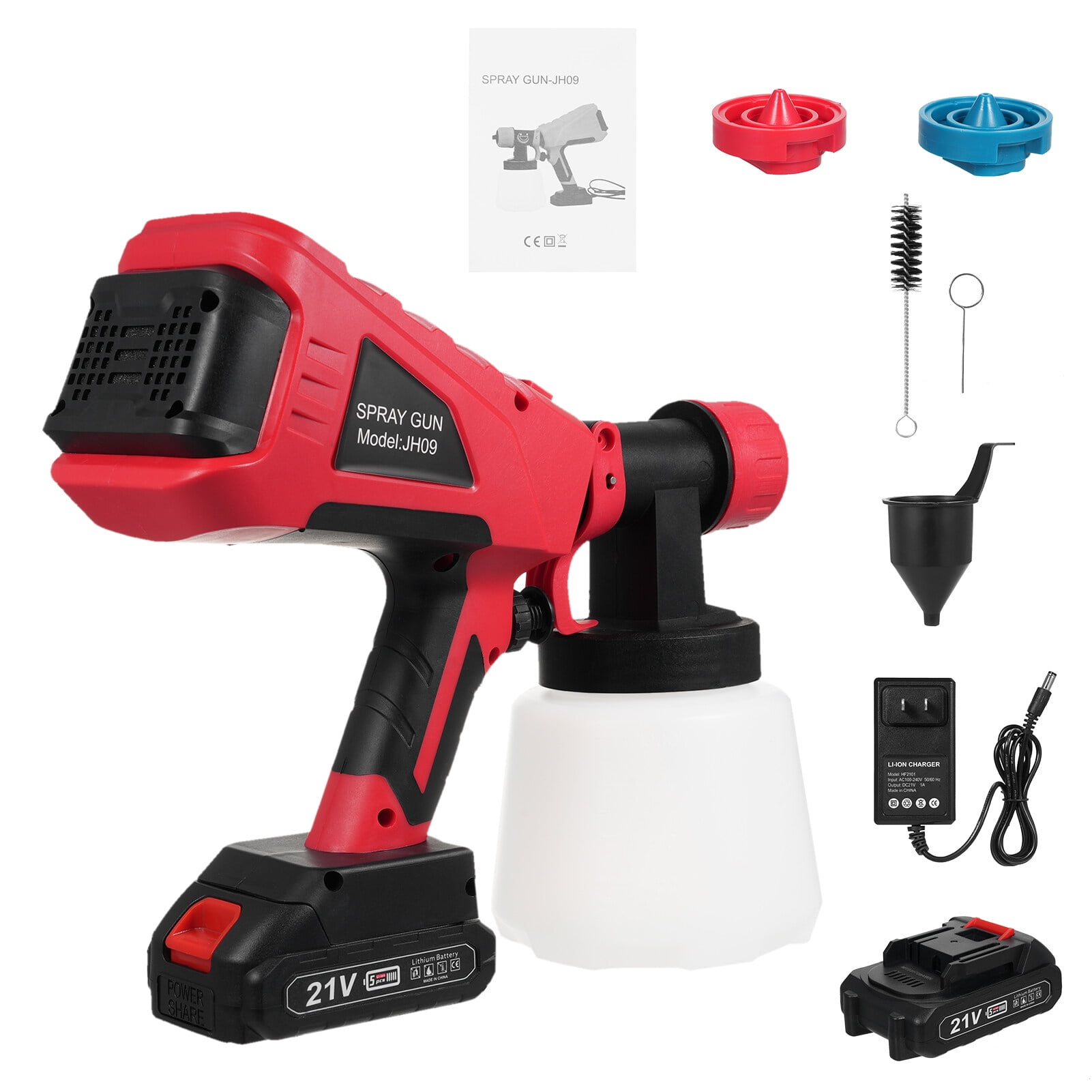 Paint Sprayer 600W Electric Spray Paint Machine with 3 Patterns 1000ml ...