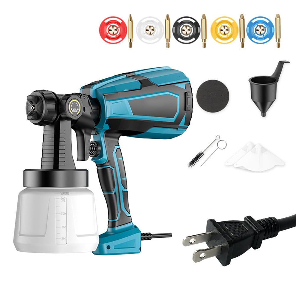 Paint Sprayer 800W Electric Paint Spray with 1000ML Container with 5 ...