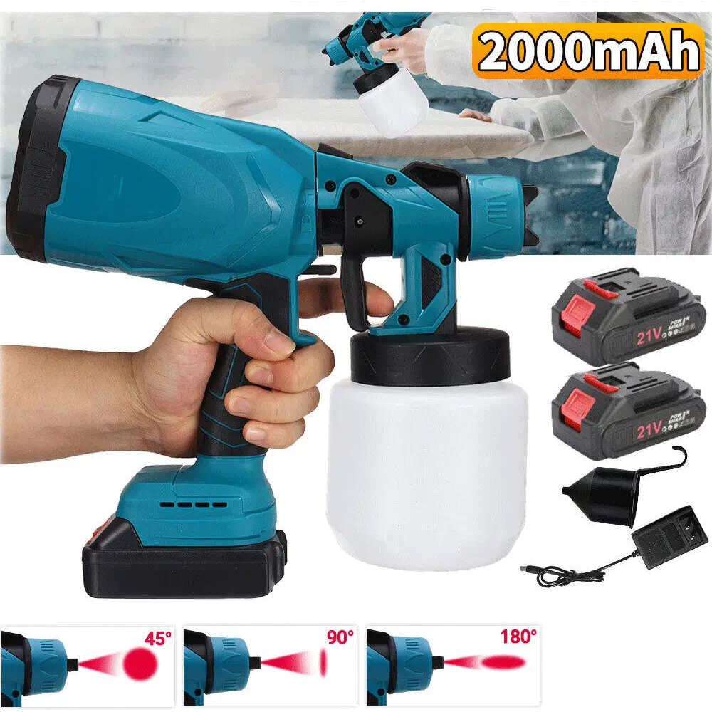 Paint Sprayer, 800W HVLP Electric Paint Gun for Home Interior and ...