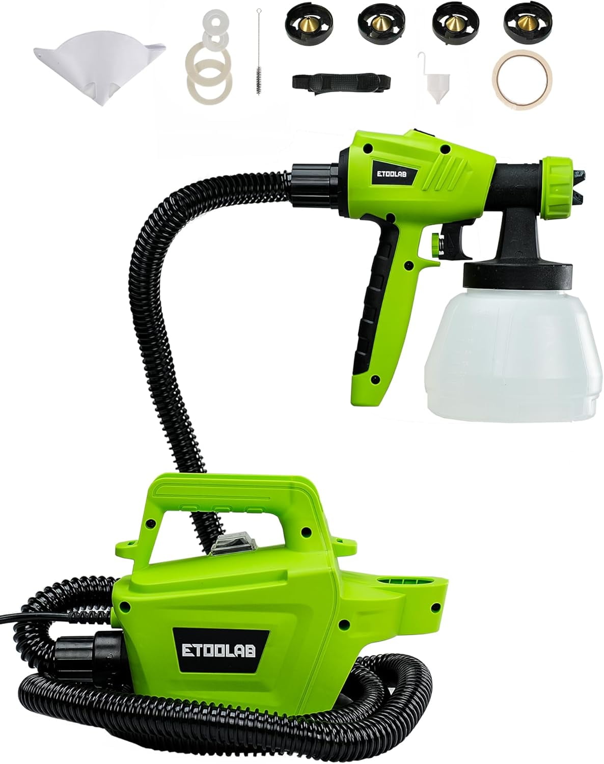 Paint Sprayer 800W HVLP Electric Spray Paint Gun with 44 Fl Oz ...