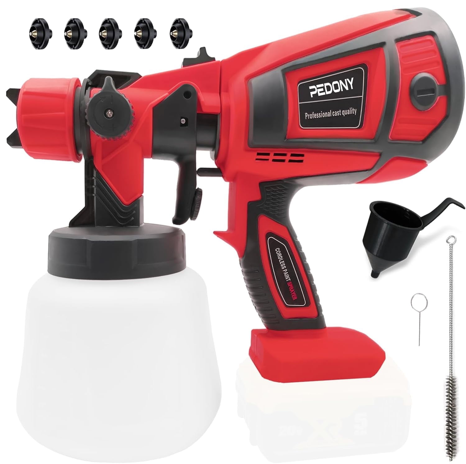 MYJTOPUS 850W Electric Paint Sprayer with 5 Copper Nozzles and 3 Spray ...