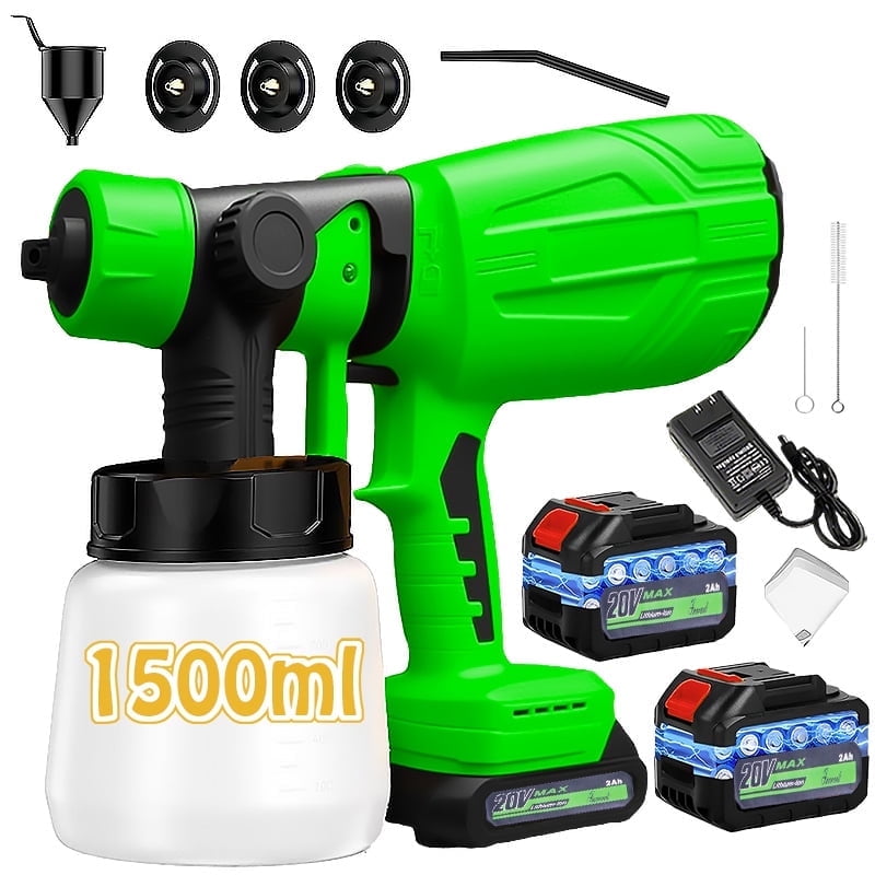 Paint Sprayer,Cordless Electric Paint Sprayer,Equipped with Adjustable ...