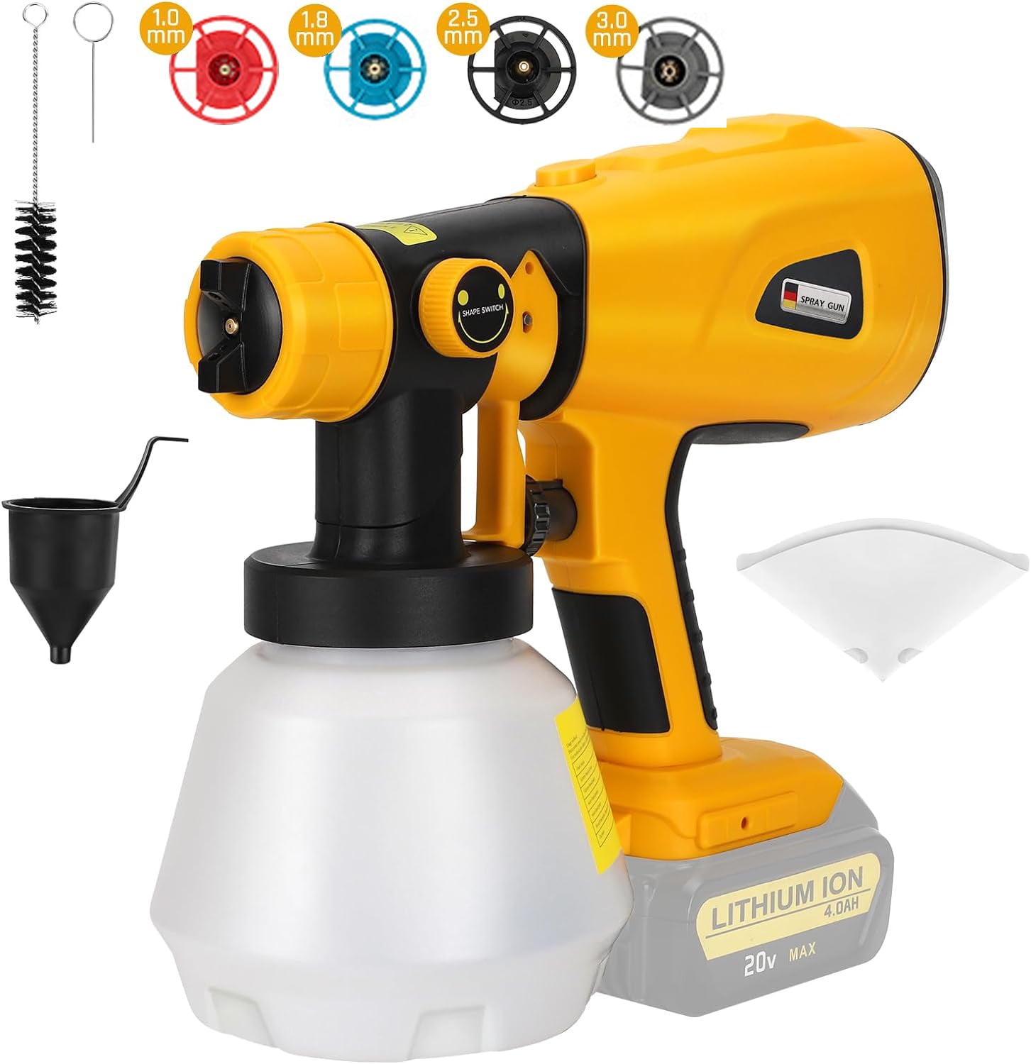 Paint Sprayer for Dewalt 20V MAX Battery,HVLP Spray Gun with a ...