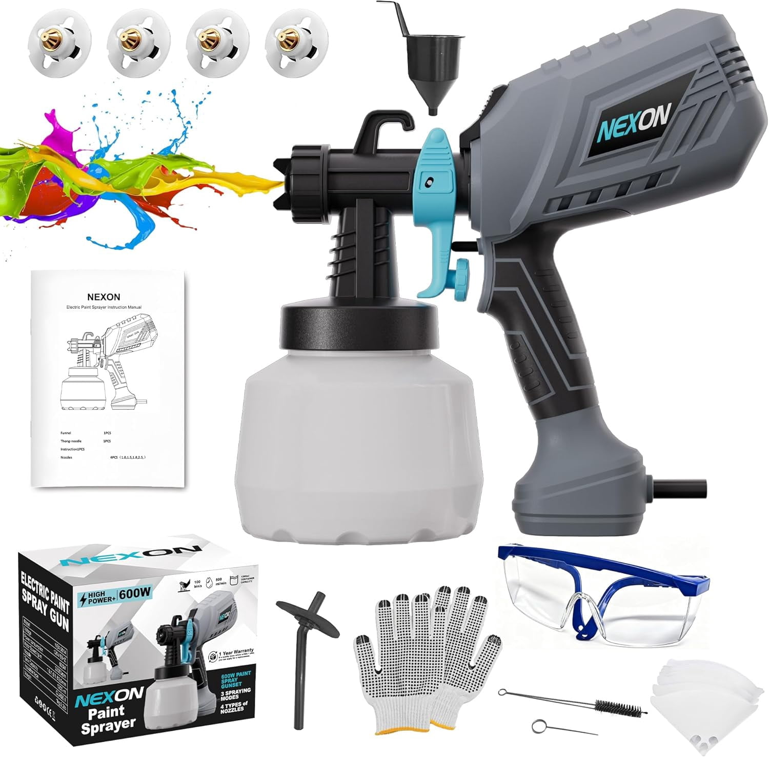 Paint Sprayer for House Painting – High-Speed Electric Paint Spray Gun ...