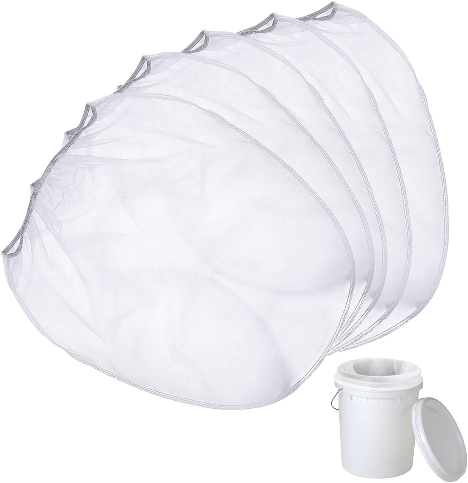Paint Strainer Bags,Happon 5 Pack 5 Gallon Paint Filter Bag White Fine ...