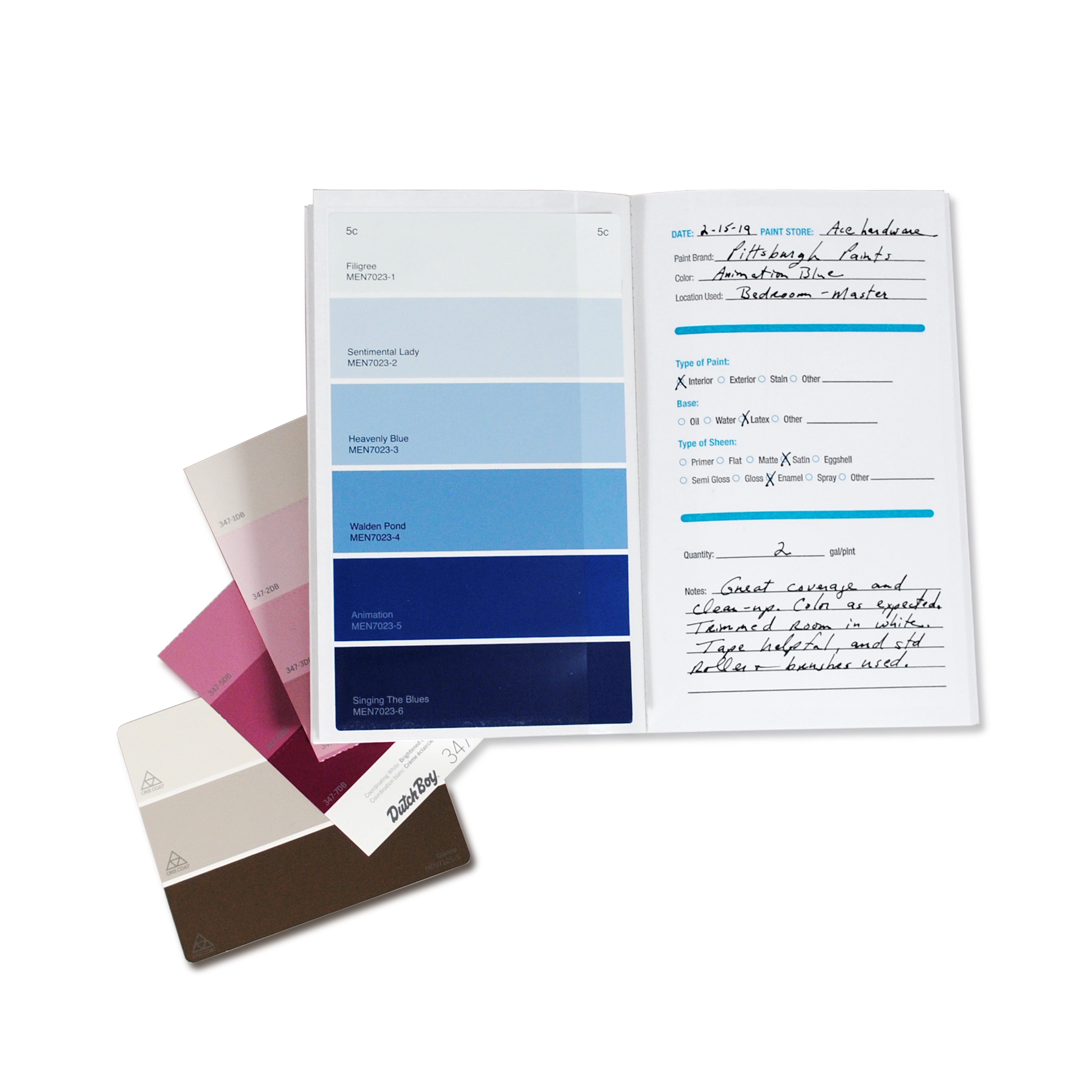 Paint Swatch Organization Booklet, Keep Track of Paints - Walmart.com
