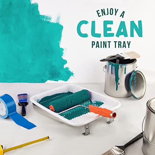 Paint Tray Liner Set Includes 9" Reusable Metal Paint Trays & 30 Pack ...