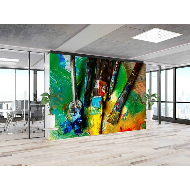 Paint Wall Art, Oil Painting Print, Bright Wallpaper, Modern Wallpaper ...