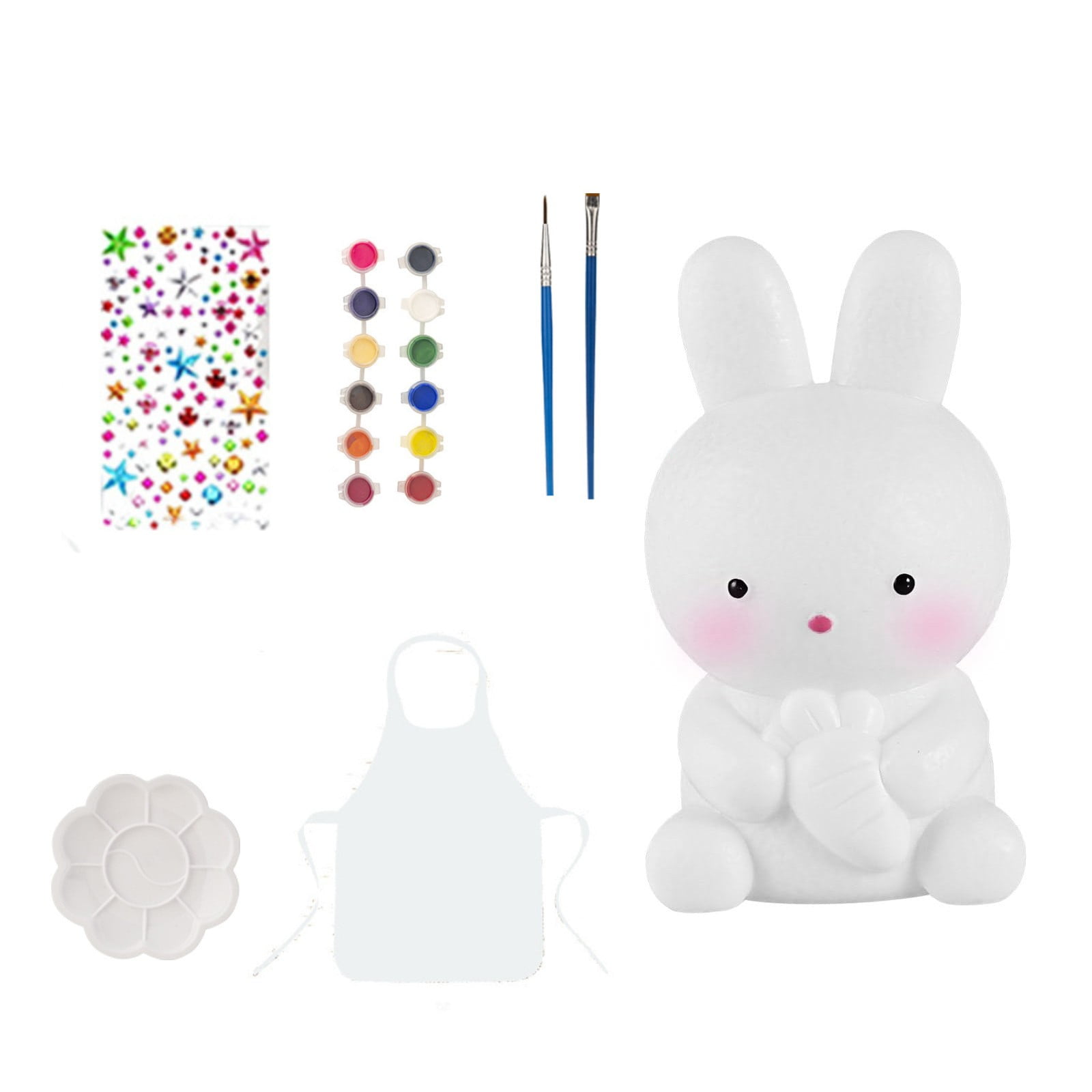 Paint Your Own Bunny Lamp Kit Art Supplies Painted Graffiti Kits Soft ...
