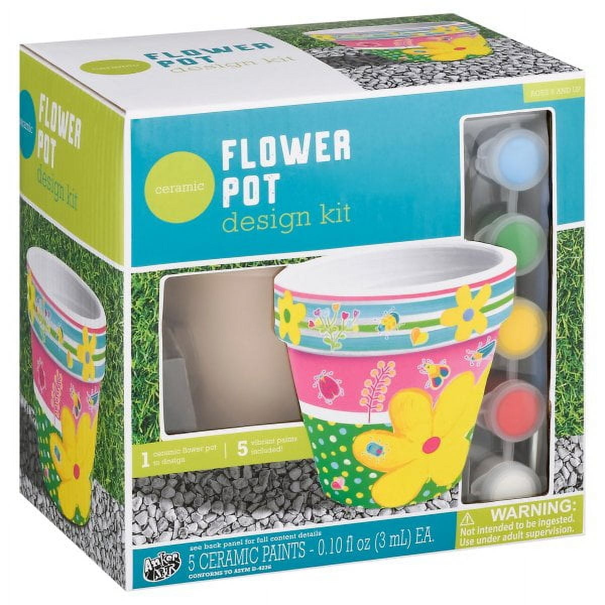 Anker Play ARP-450340-C Paint Your Own Flower Pot Craft Kit - Walmart.com