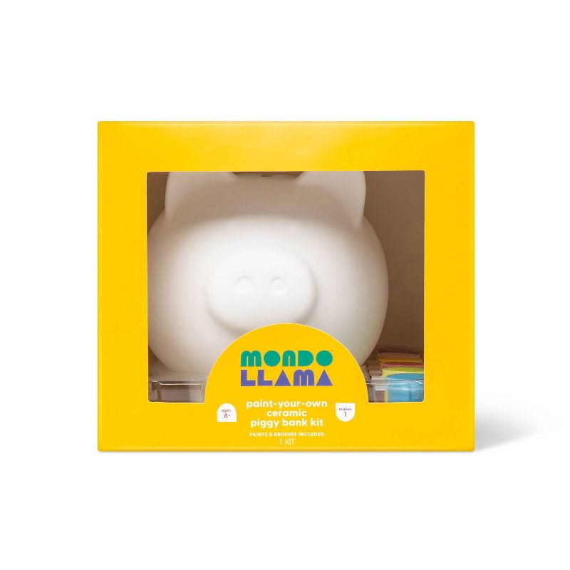 Paint-Your-Own Piggy Bank Craft Kit Ceramic Painting Coin Bank for Kids ...