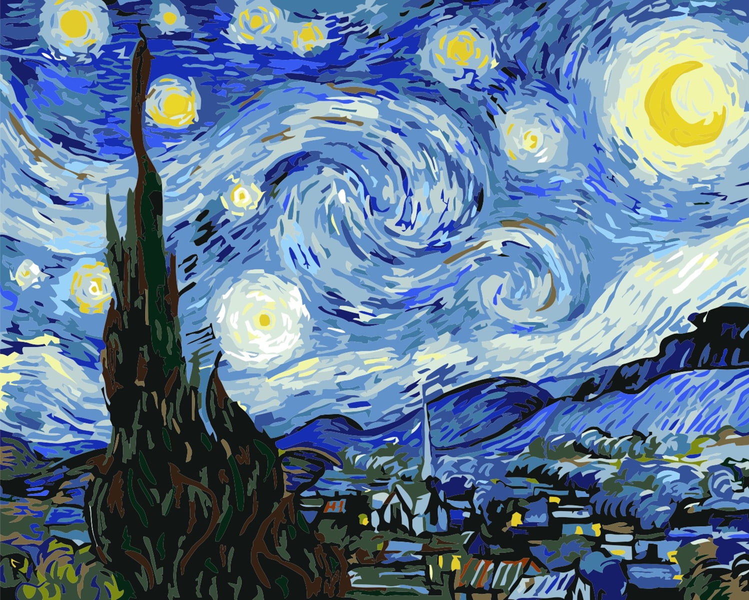 Paint by Number Kit On Canvas for Adults Beginner Van Gogh Famous ...