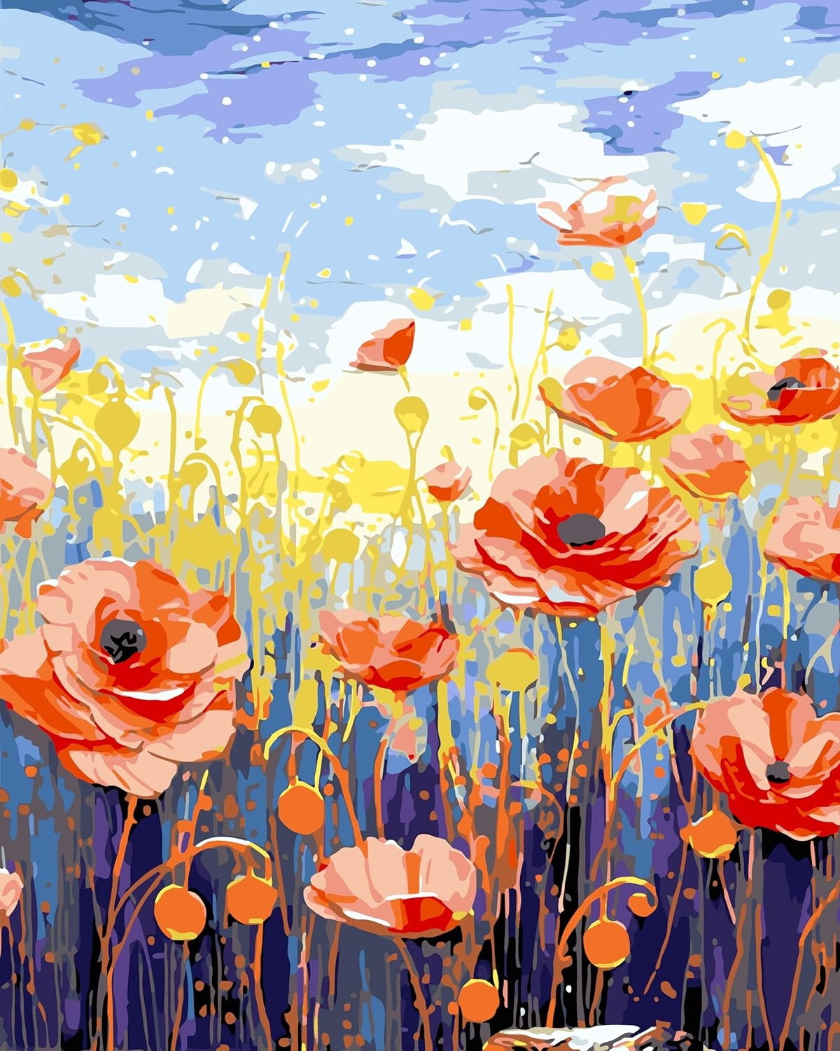 Paint by Numbers Kit for Adults Beginner Plant,Digital Flower Painting ...