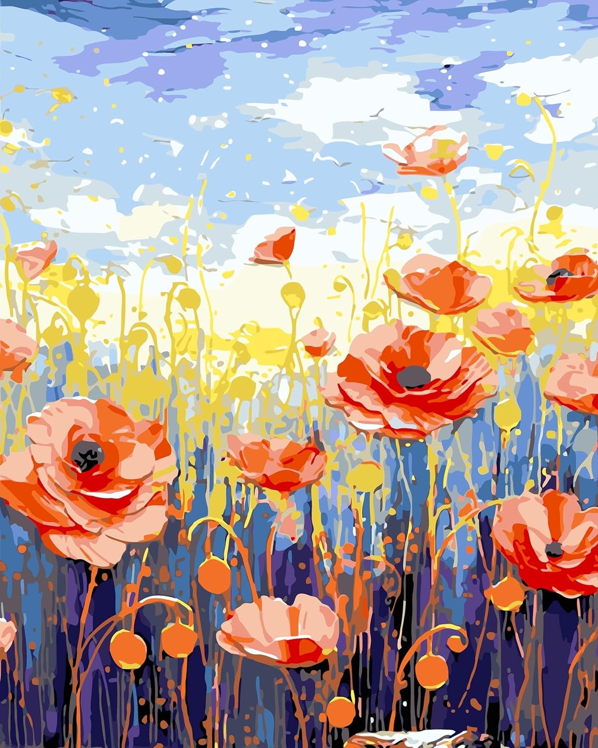 Paint by Numbers Kit for Adults Beginner Plant,Digital Flower Painting ...