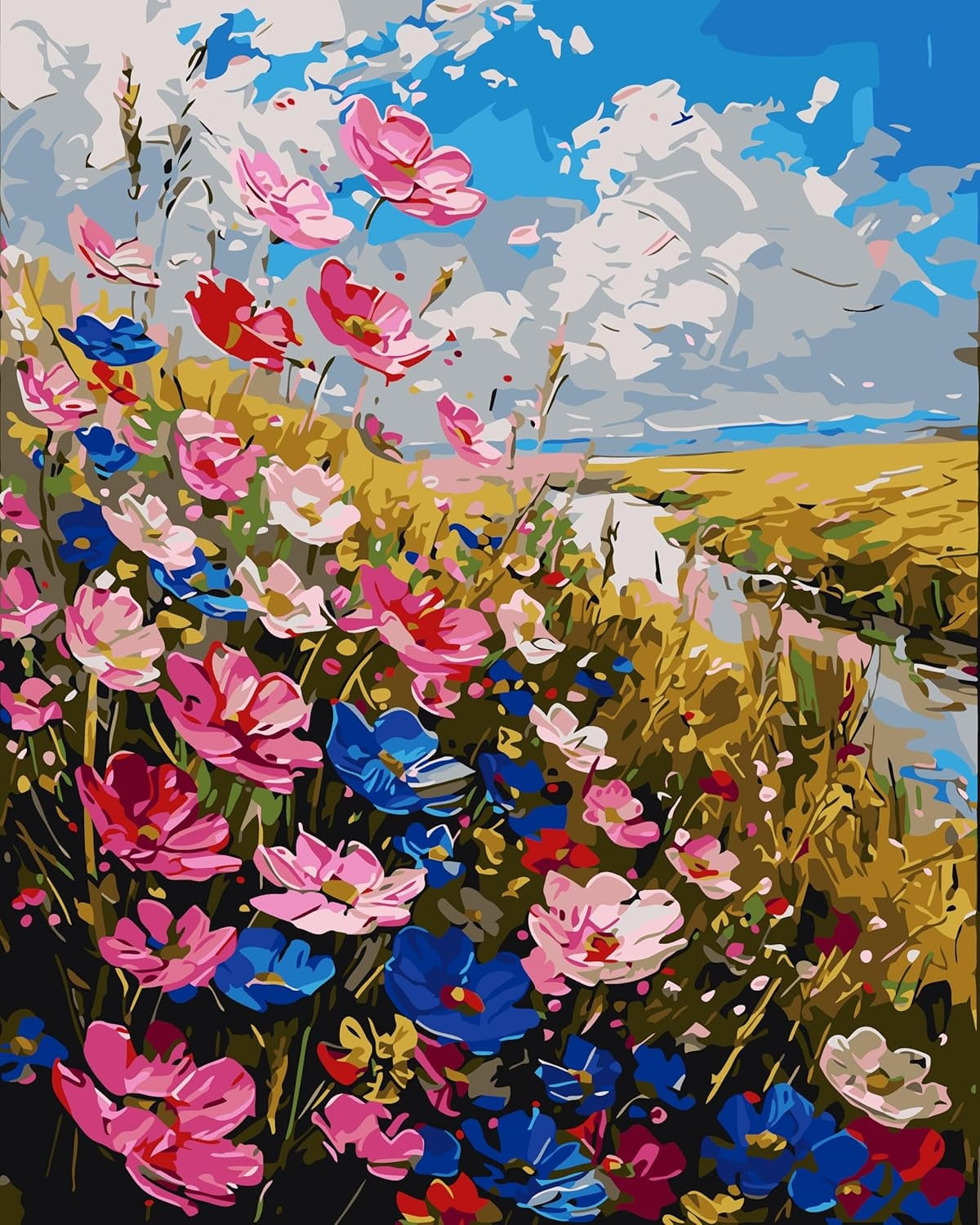 Paint by Numbers Kit for Adults Beginner Plant,Digital Flower Painting ...