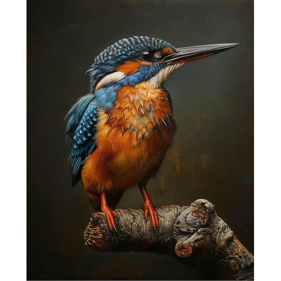 Paint by Numbers Kit for Adults-Kingfisher- Beginner Oil Painting Kits ...