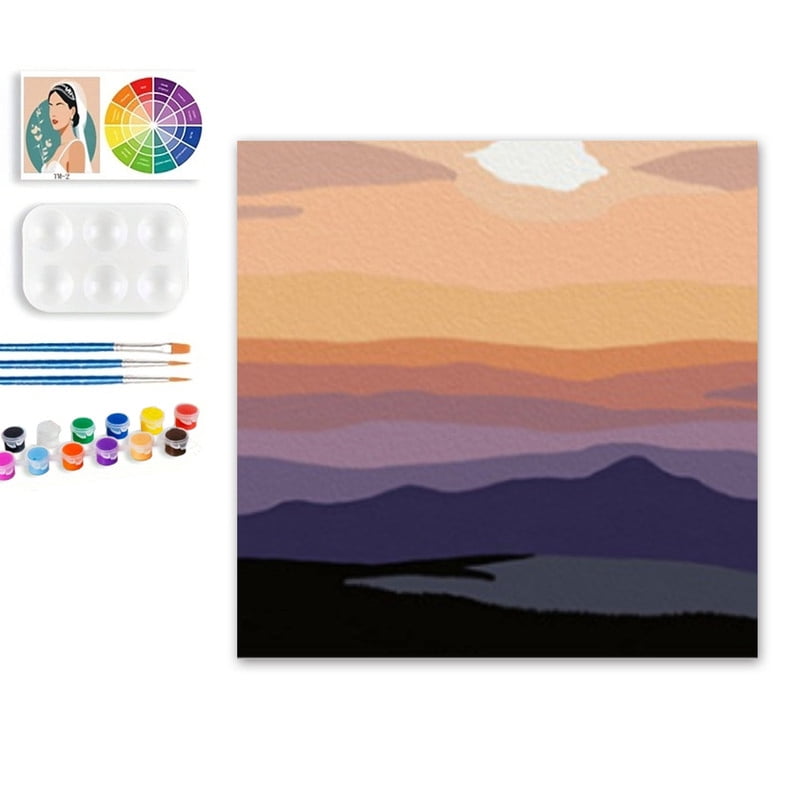 Paint by Numbers Set for Adult Beginners, 8x11 Inch DIY Oil Paint by ...