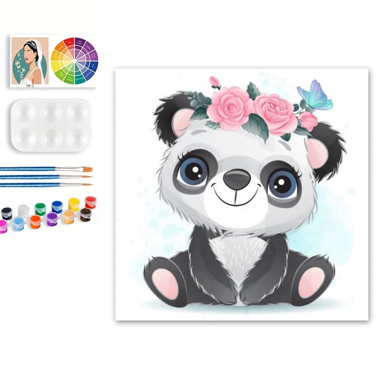 Paint by Numbers Set for Adult Beginners, 8x8 Inch DIY Oil Paint by ...