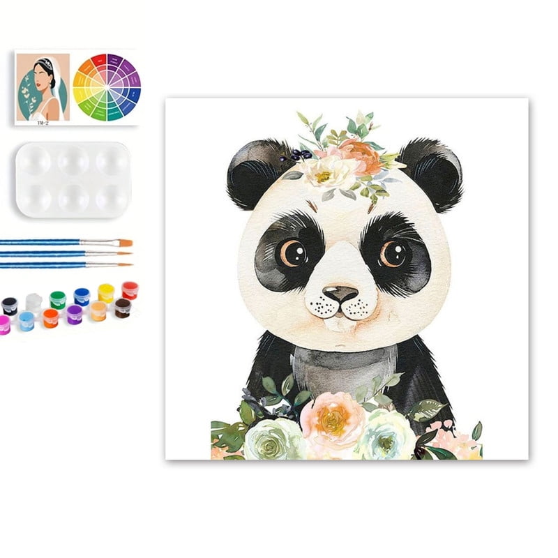 Paint by Numbers Set for Adult Beginners, 8x8 Inch DIY Oil Paint by ...