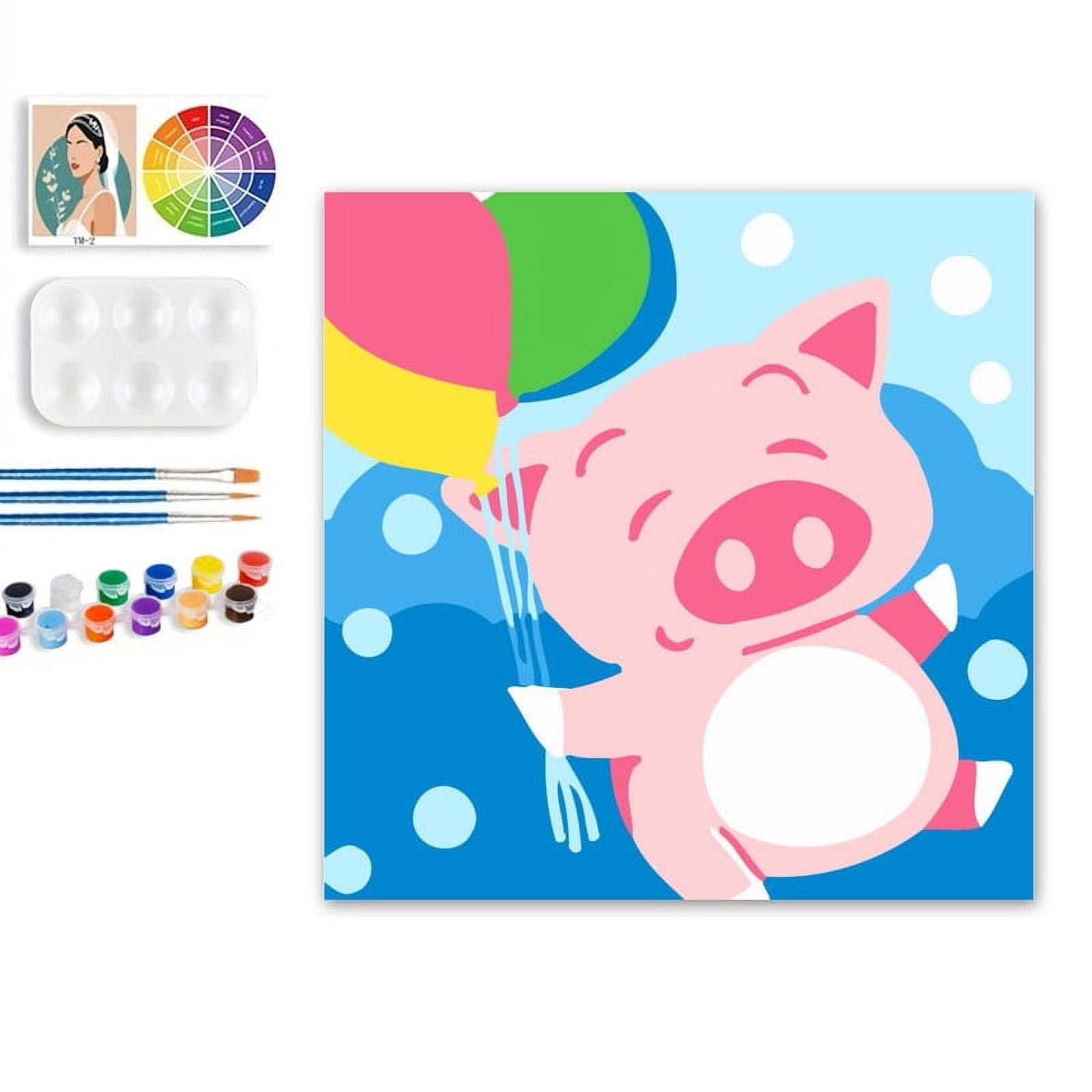 Paint by Numbers Set for Adult Beginners, 8x8 Inch DIY Oil Paint by ...