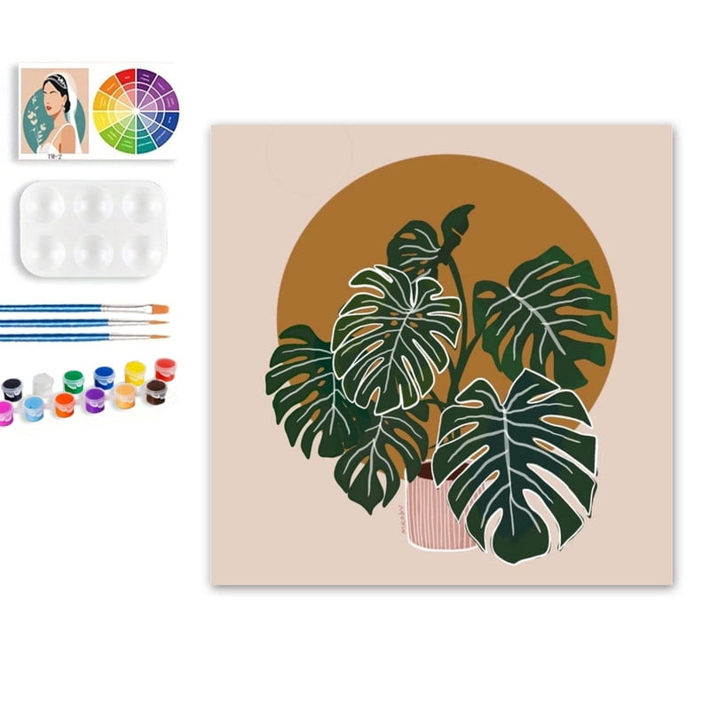Paint by Numbers Set for Adult Beginners, 8x9 Inch DIY Oil Paint by ...