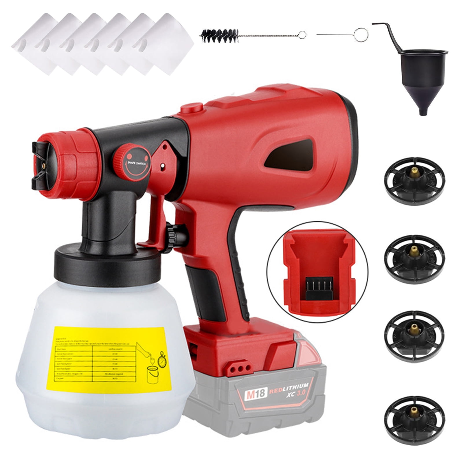 Paint sprayer,Interior Container With 1000ml Sprayer 20v Battery 1000ml ...