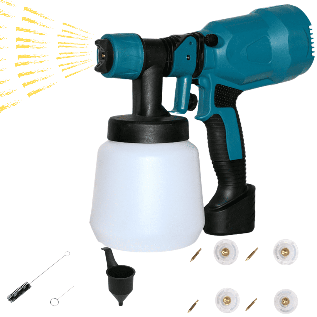 Paint sprayer high power HVLP paint spray gun 3 modes adjustable 4 copper nozzles easy to clean paint sprayer for house painting walls
