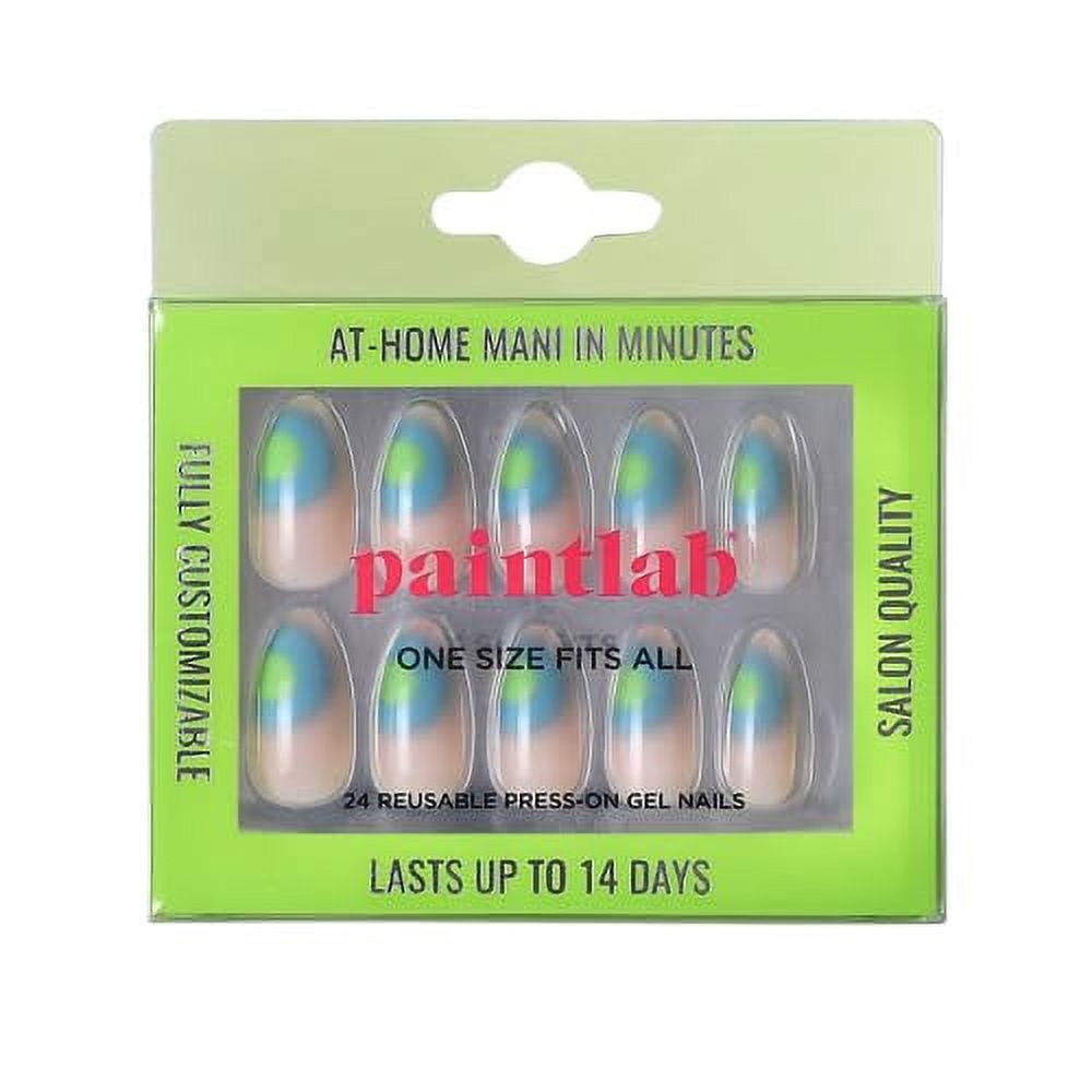 PaintLab Press On Nails, .. 24 Piece Fake Nails .. Kit Plus Nail Glue ...
