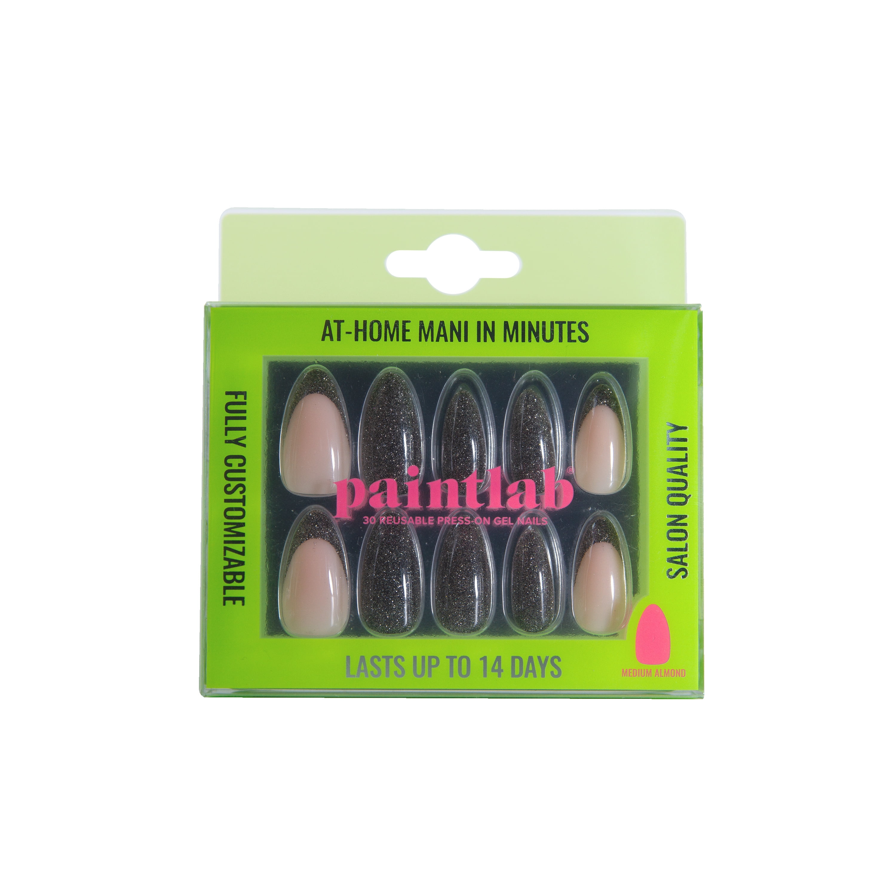 PaintLab Reusable Gel Press on Nails Kit, PaintLab Disco Ball, 30 Count ...