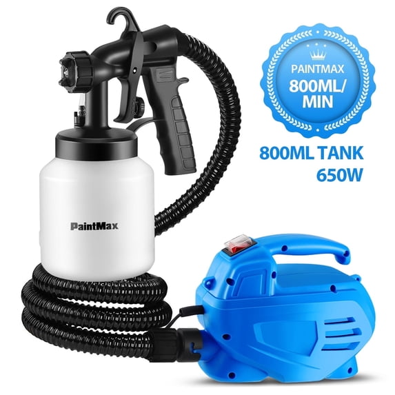 PaintMax 650W HVLP Paint Sprayer, 800ML Output, 3 Spray Patterns, Ideal ...