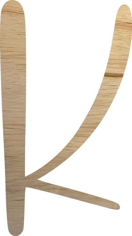 Paintable Christmas Wood Letter K, Wooden Alphabet Letter 10'' Tall ...