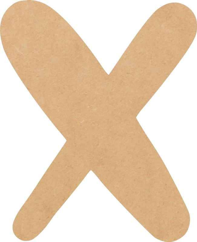 Paintable Craft Letter X, DIY 20'' Tall DIY A-Z Letter, Brownie Buster ...