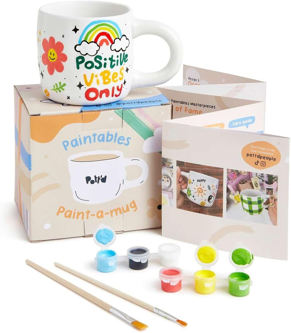 Paintables Paint Your Own Mug Kit - DIY Mug Painting Kit for Adults ...