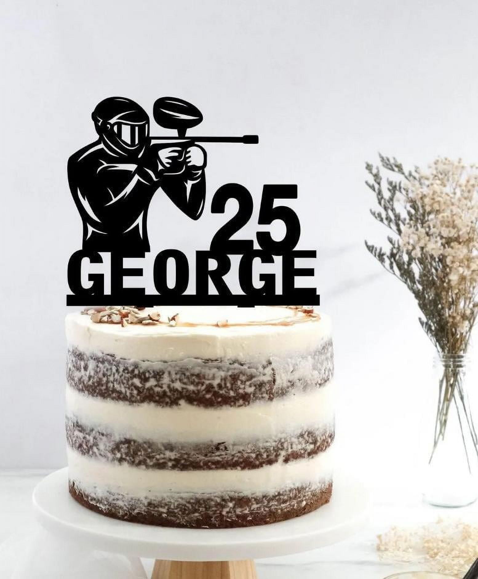 Paintball Birthday Cake Topper Paintball Character Cake Topper