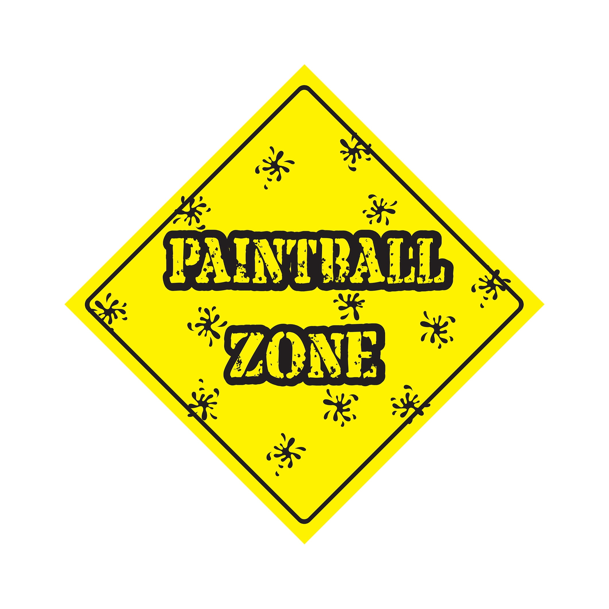 Paintball Crossing Sign Zone Xing | Indoor/Outdoor | 20" Tall gun ...