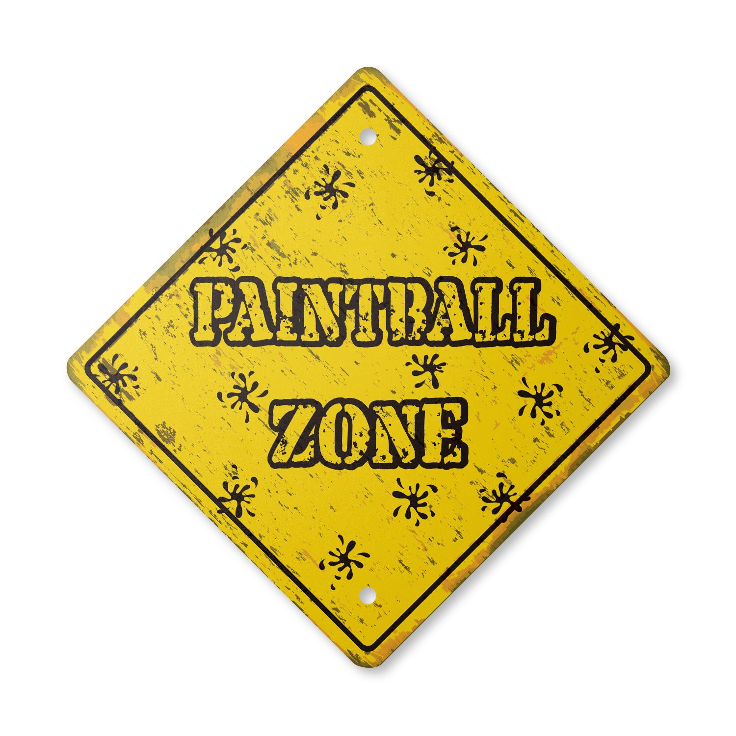 Paintball Vintage Crossing Sign Zone Xing | Indoor/Outdoor Plastic | 20 ...