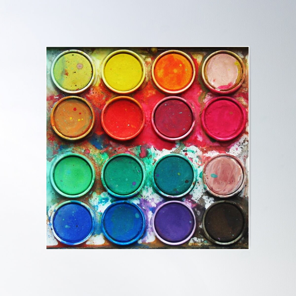 Paintbox Color Palette Poster Wall Art, Modern Wall Decor For Living ...