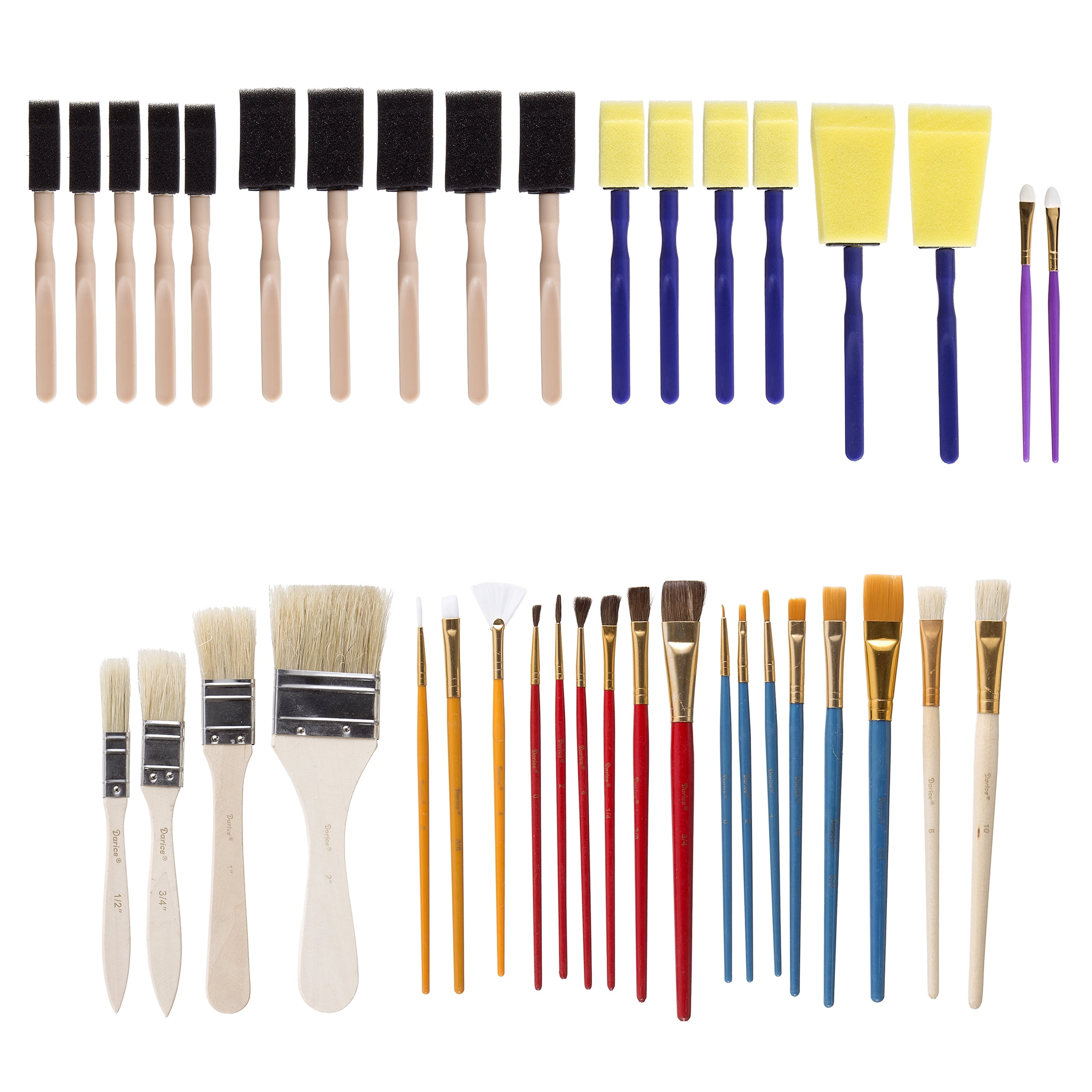 Paintbrush Set: Assorted, 40 pack - Walmart.com