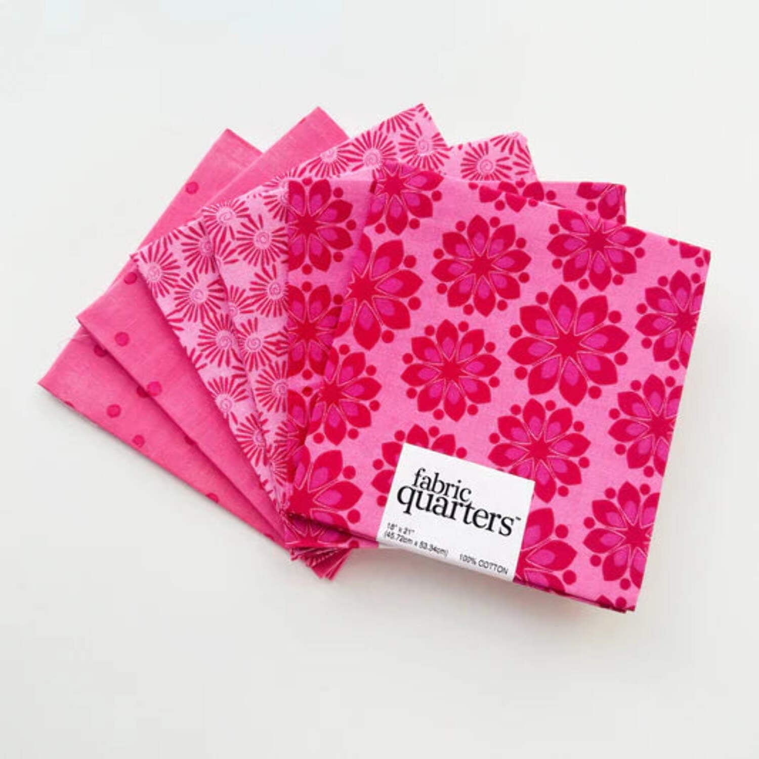 Paintbrush Studio 6 Fat Quarters - 3 Prints x 2 of Each Pink Floral 100 ...
