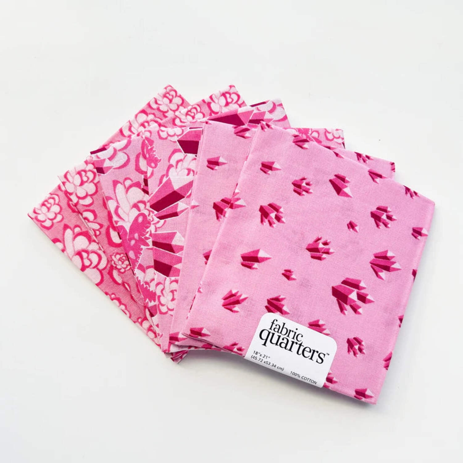 Paintbrush Studio 6 Fat Quarters - 3 Prints x 2 of Each Pink Floral ...
