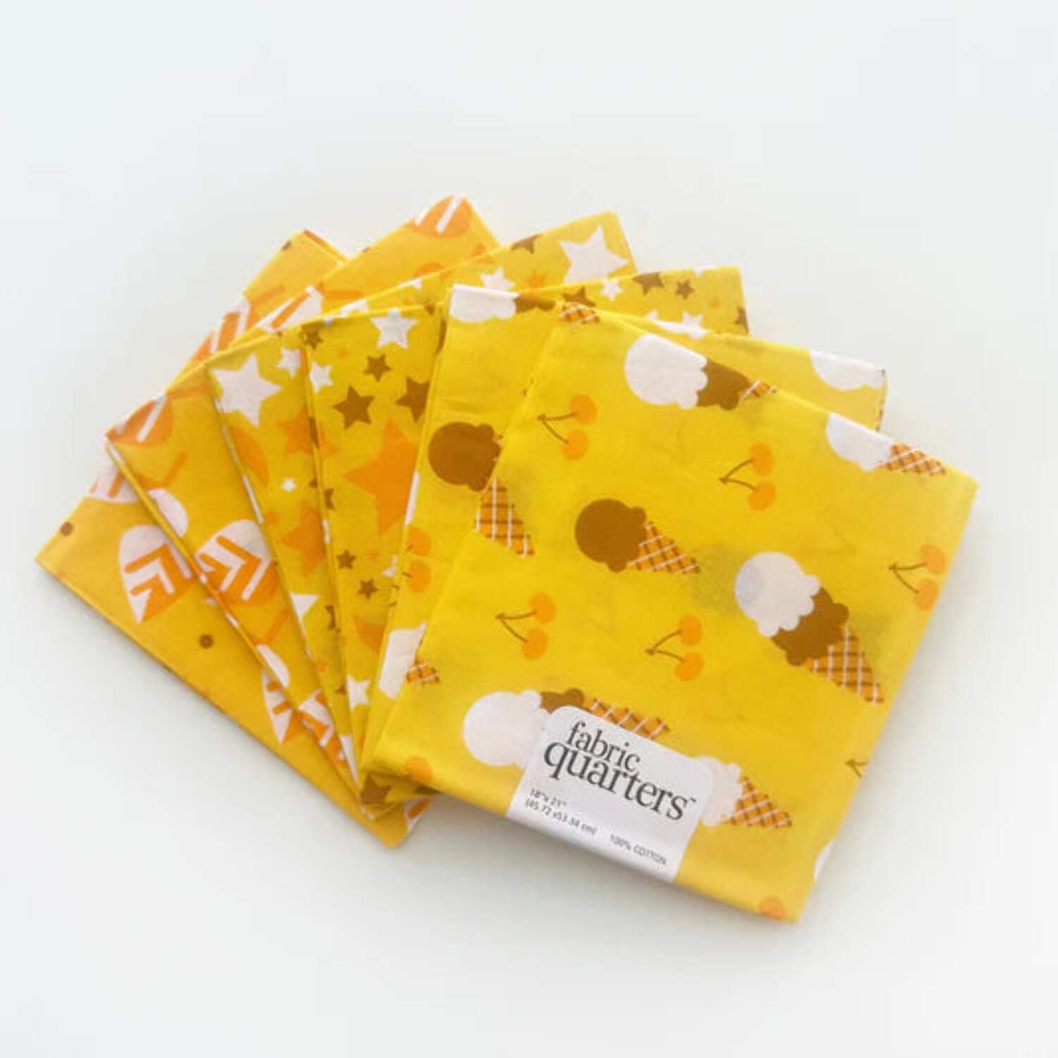 Paintbrush Studio 6 Fat Quarters - 3 Prints x 2 of Each Yellow Ice ...