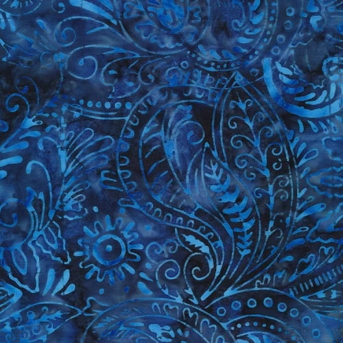 Paintbrush Studio Fabri-Quilt Batik - Paisley Navy Blender - Walmart.com