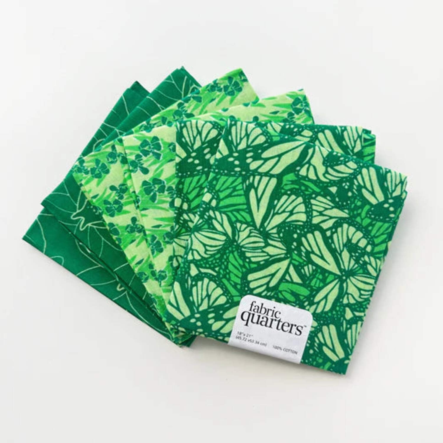 Paintbrush Studio 6 Fat Quarters - 3 Prints x 2 of Each Green ...