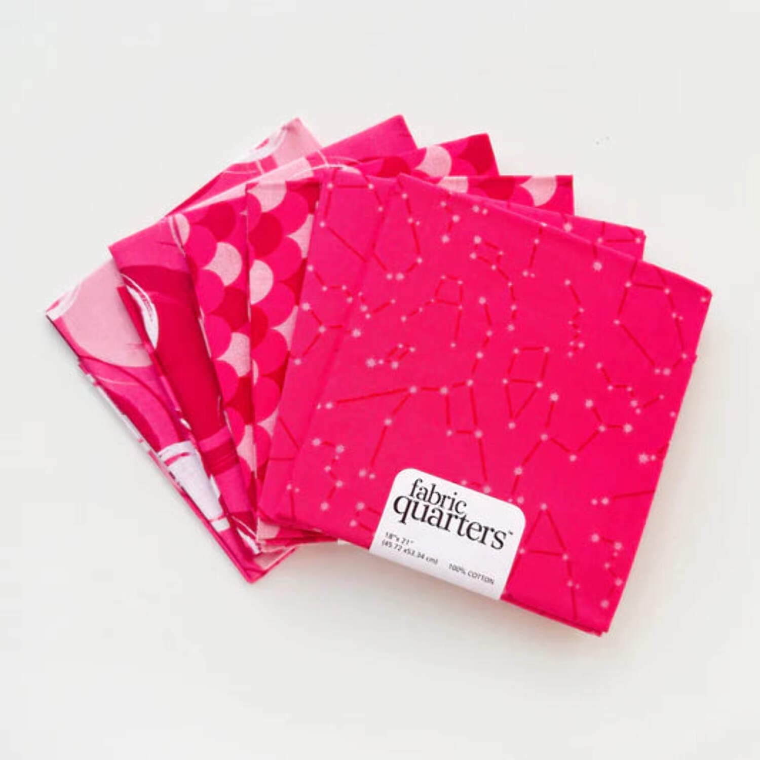 Paintbrush Studio 6 Fat Quarters - 3 Prints x 2 of Each Pink Scallop ...